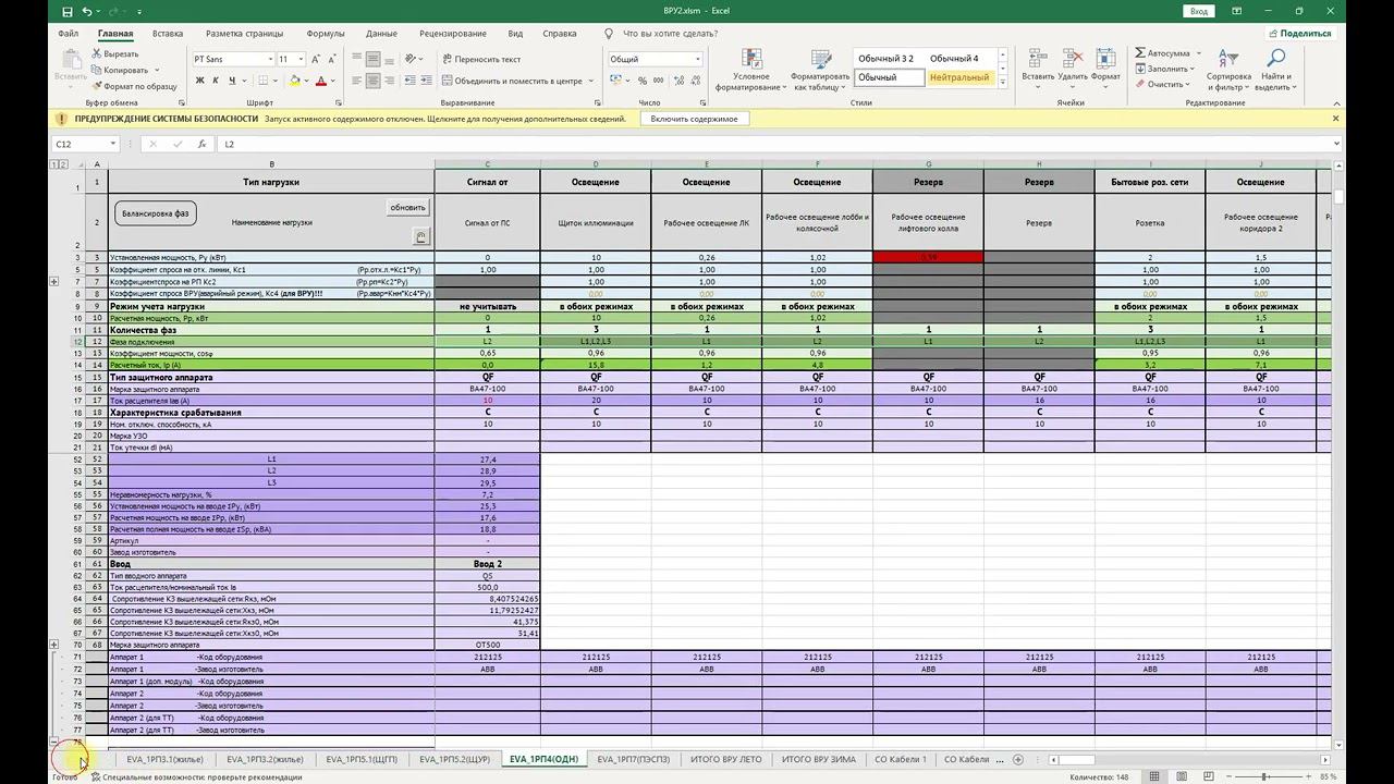 Урок 7. Оформление распред панелей ВРУ в Revit