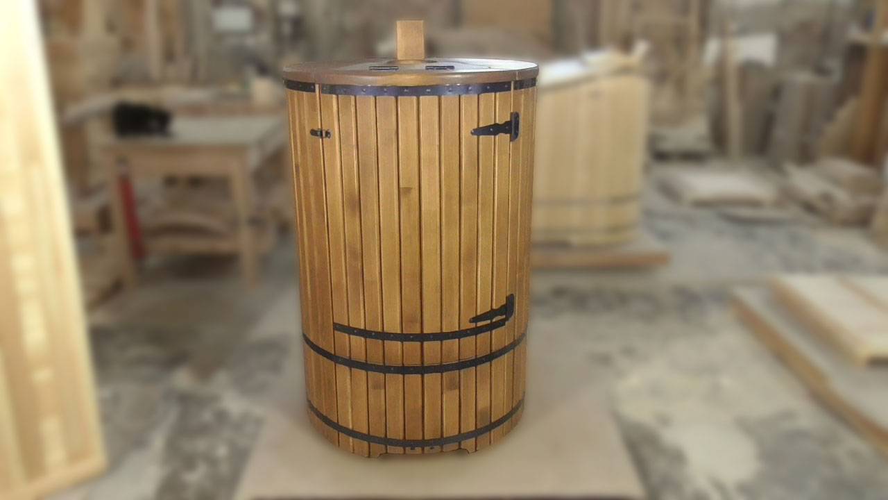 Дизайнерская кедровая фитобочка МЕГА (Левин)