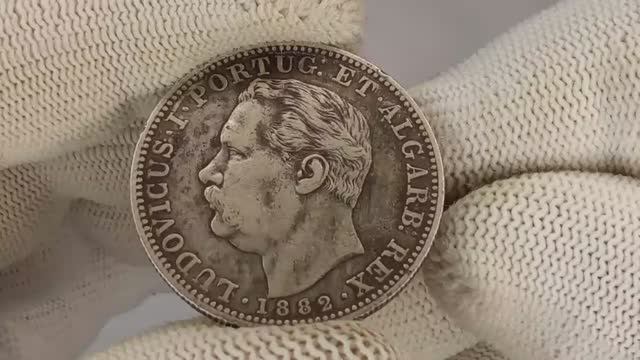 Индия - Португальская 1 рупия, 1882 года.