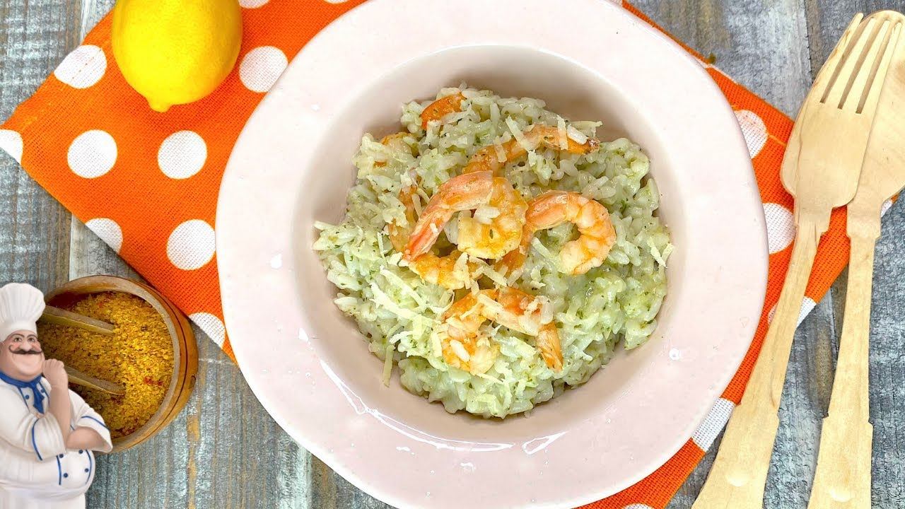 Ризотто с соусом песто и креветками — пошаговый рецепт. Готовим вкусно из риса и морепродуктов!