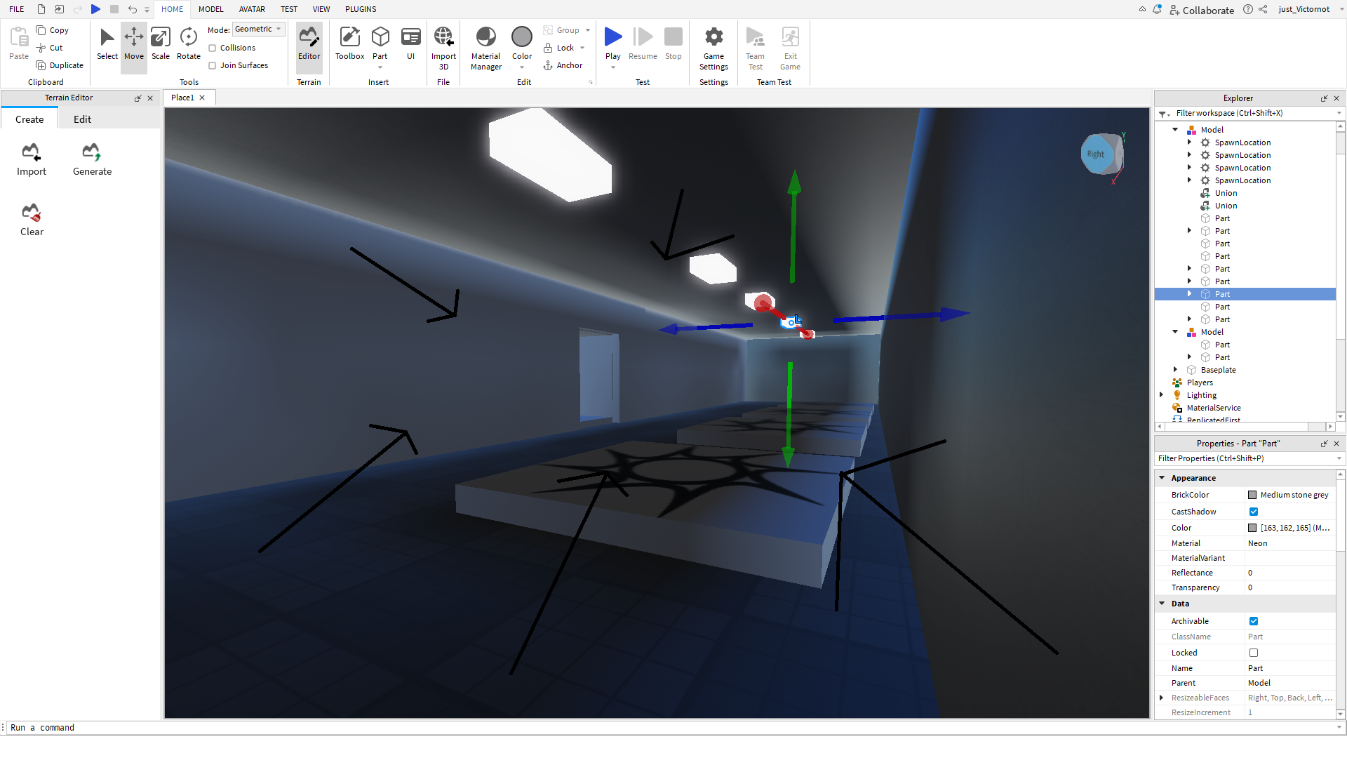 Обучение по Roblox Studio - Создание Прохода