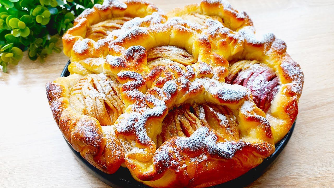 Если у вас есть 3 персика  1 яйцо и мука, приготовьте этот вкусный рецепт  Быстро, легко и вкусно!