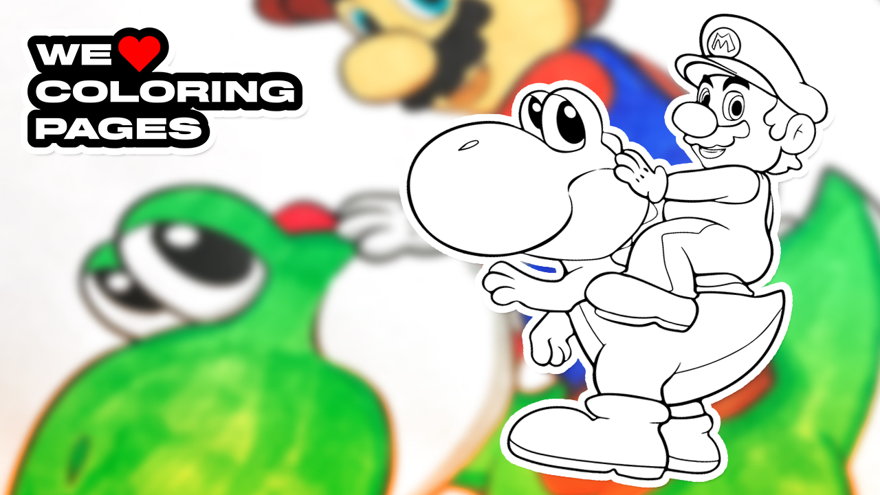 #32 Супер Марио и Йоши Раскраска | МЫ ❤️ РАСКРАСКИ