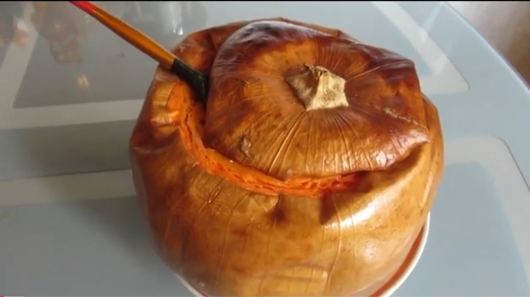 ТЫКВА с яблоками и корицей  Фаршируем тыкву.