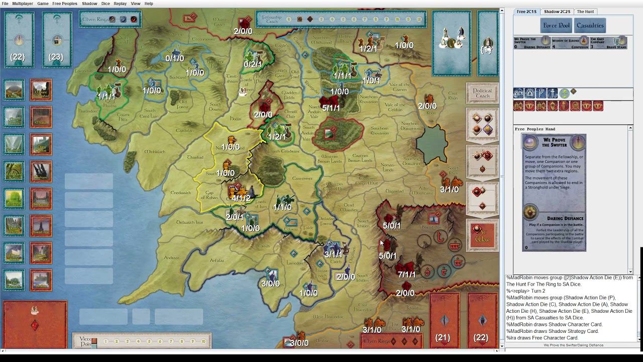 Война кольца (War of the Ring). Арагорн шатает Морию