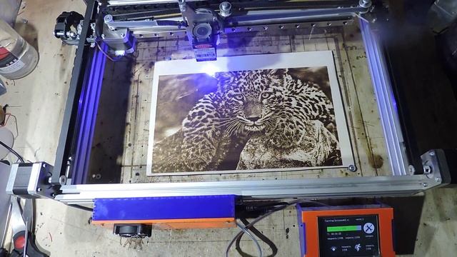 Выжигание на станке формата А3.