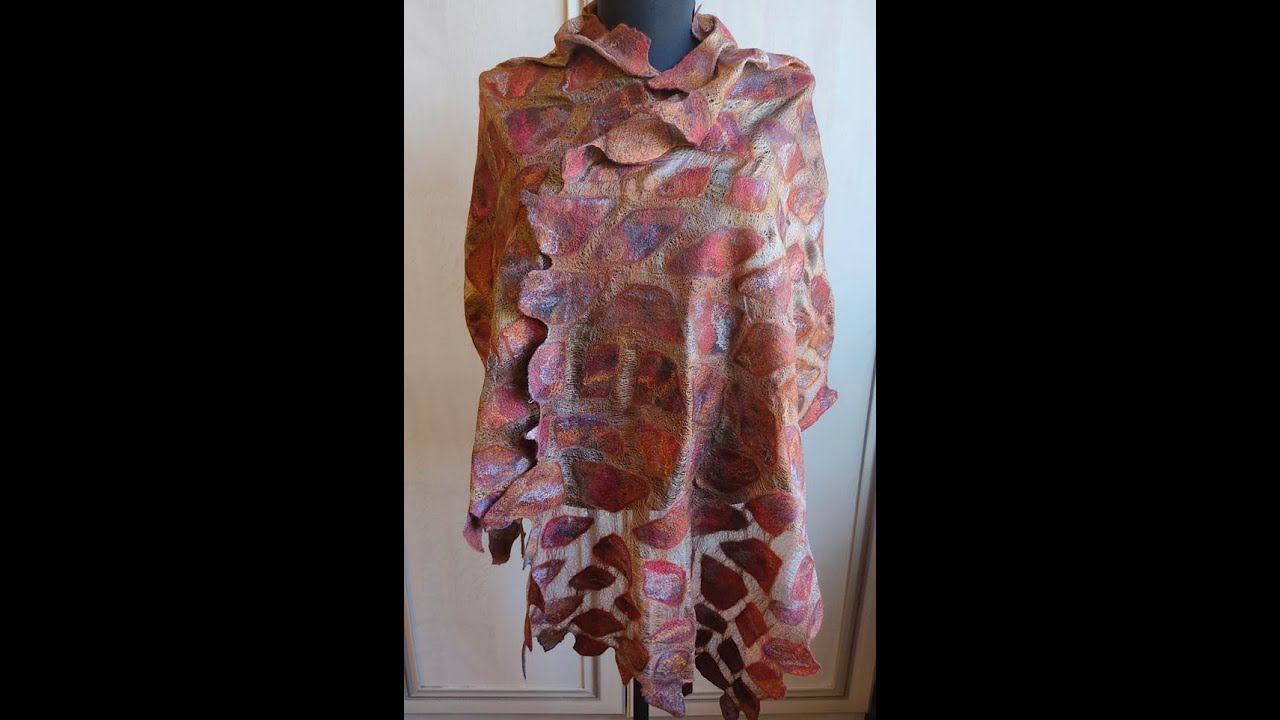 ВАЛЯНЫЙ ПАЛАНТИН-ПАУТИНКА "ЧЕРЕПИЦА"