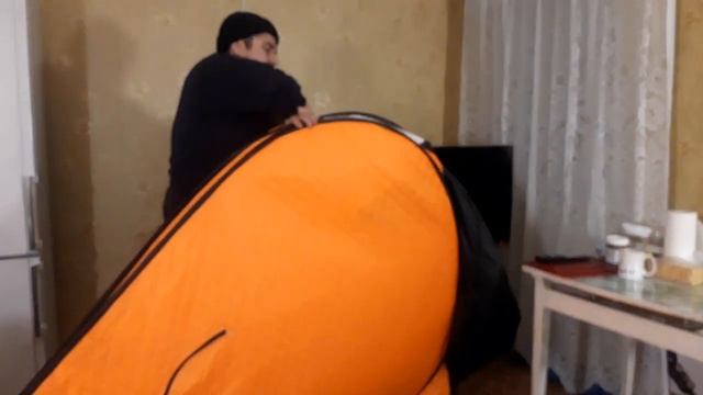 Как сложить палатку автомат трёх слойную 2×2 на 170