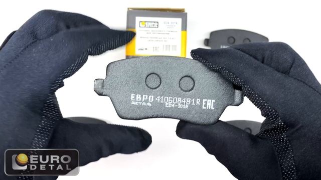 ED4-301R - Колодки тормозные передние для Renault Duster, Lada Largus, Vesta v16 - ЕВРОДЕТАЛЬ