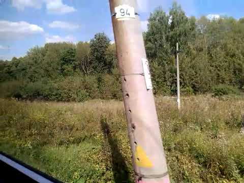 Красивый вид из электрички, просторы