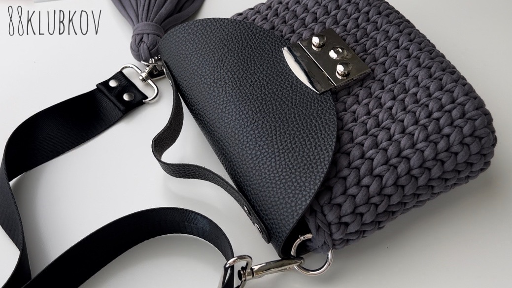 Стильная и удобная сумка кросс-боди, сумка из одного мотка пряжи за 1 час ?