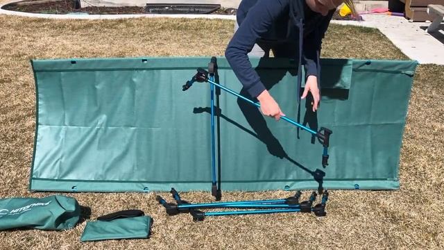 Туристическая раскладушка, Hitorhike, Сверхлегкая складная в рюкзак, 2019