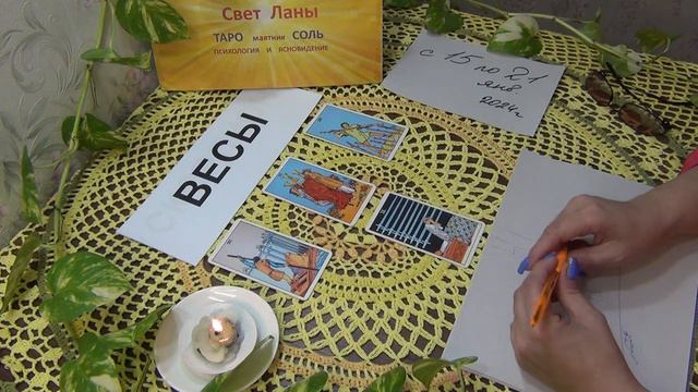 7 - ВЕСЫ - прогноз ТАРО - с  15.01.2024г. по  21.01.2024г. + Послание от Высших Сил.