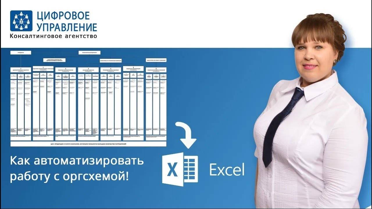 Конструктор оргсхемы в Excel без абонентской платы
