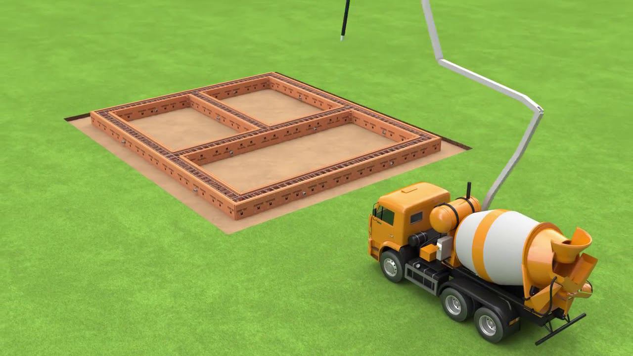 Устройство несъёмной опалубки от ПЕНОПЛЭКС