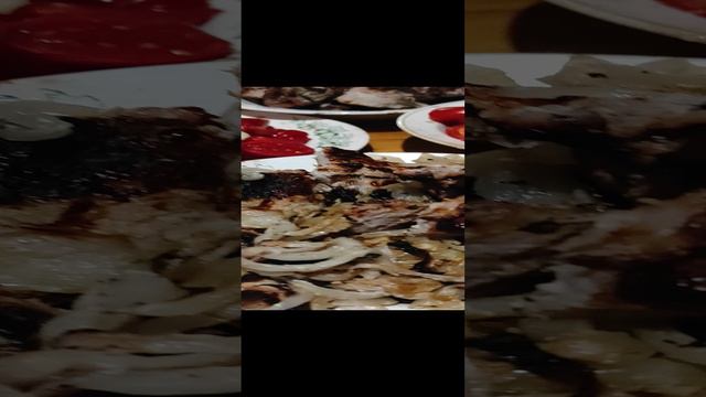 Нарезали картошку на 3 части чтоб не была сырой