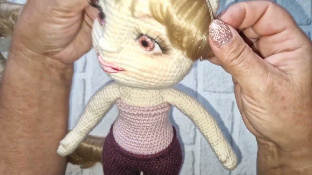 Мастер класс куколки Катюши Часть 7 Волосы