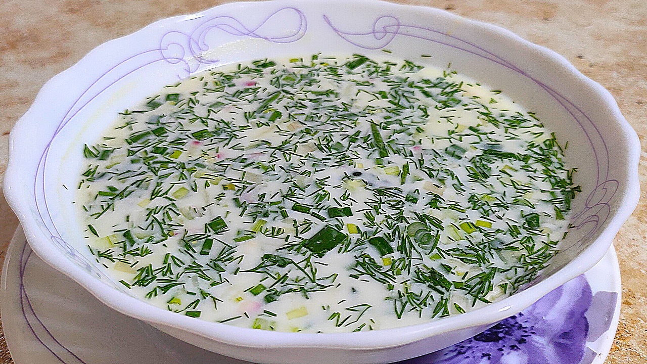 ОКРОШКА НА ВОДЕ СО СМЕТАНОЙ🔥Ольгины Рецепты.