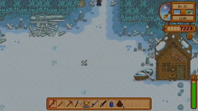 Stardew Valley: Зима-зима... Чистим ферму, и ожидаем весны - часть 2