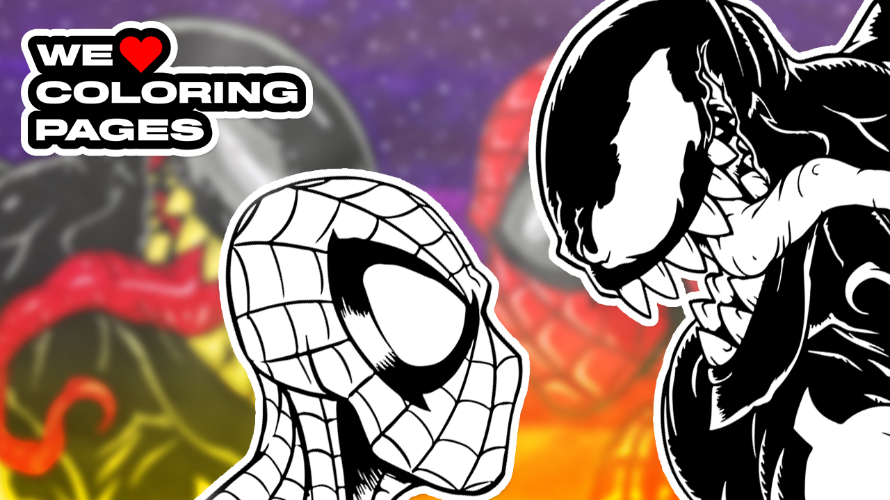 #64 Веном против Человека Паука Раскраска | МЫ ❤️ РАСКРАСКИ