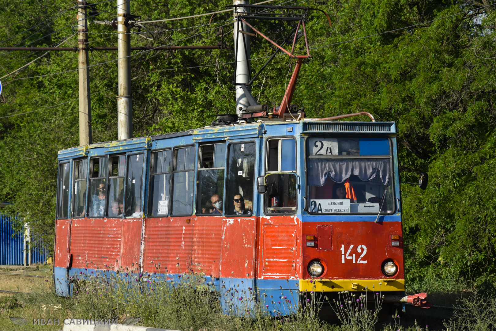 Трамваи города Волжский-здесь время остановилось в 90-х
