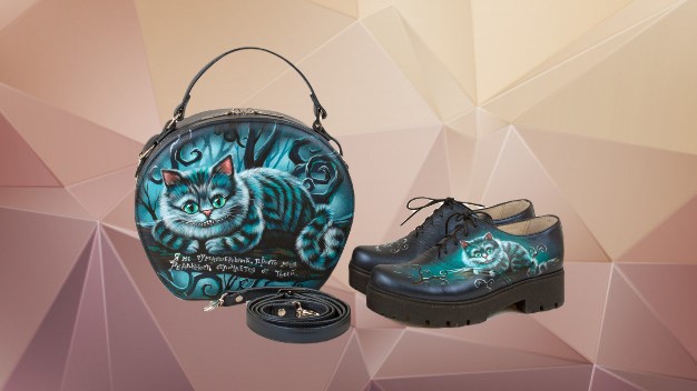 Женская сумка и ботинки "Чешир на веткет" Pelle-Volare