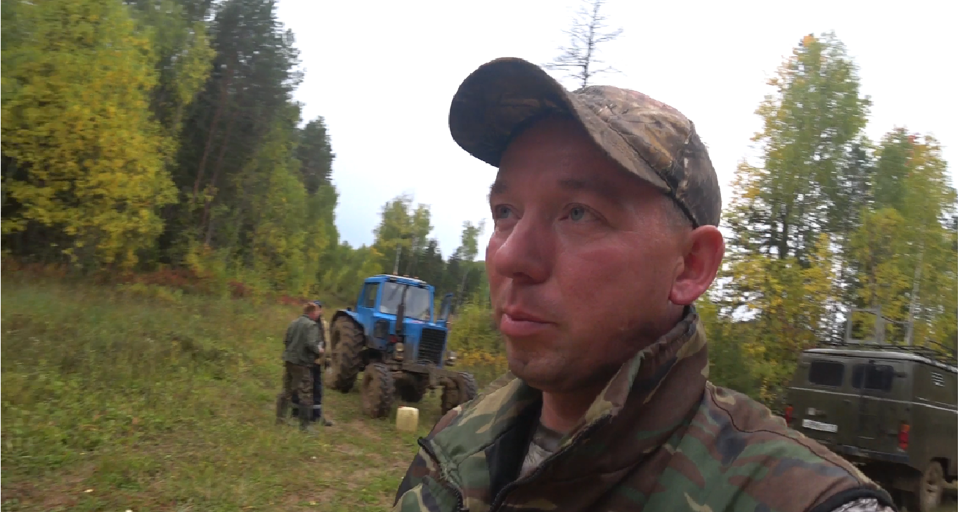 В Тайге спасаем людей и трактор МТЗ-82.Строим мост.Первый гон Умки.заезд#3