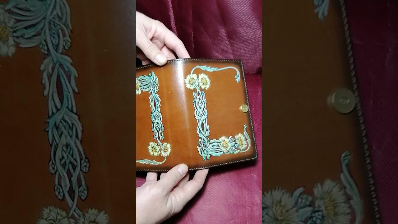 Обложка для ежедневника. Изделия из кожи. СКСтиль. Видео обзор: Обложка с кольцами.