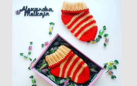 ?Носки крючком.как связать носки крючком.Вязаные носочки крючком для начинающих.