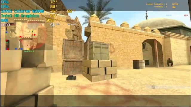 Counter-Strike_ Source Intel Celeron N2840 RAM 8GB DDR3L 1600 Intel Graphics 60 FPS Laptop LOW GRAPH