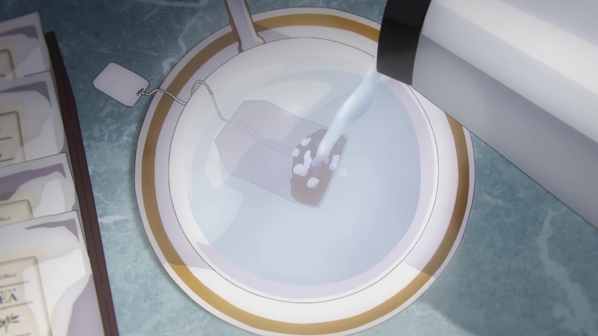 Сугуру Гето пьет чай под утреннюю музыку