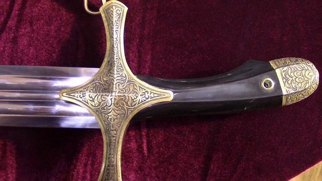 Османский палаш с пламенеющим клинком XV в. (К-108) производства "Назаров и Калибр", г. Иваново