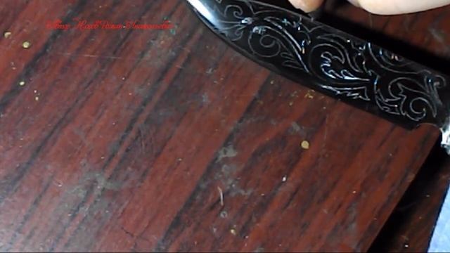 Делаем травление простых узоров на простом ножичке.