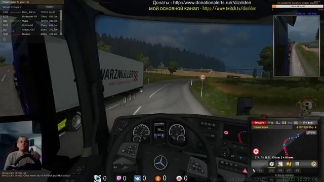 Аварии, Неадекваты, Нарушения на дорогах Euro Truck Simulator 2 multiplayer - подборка Октябрь 2017