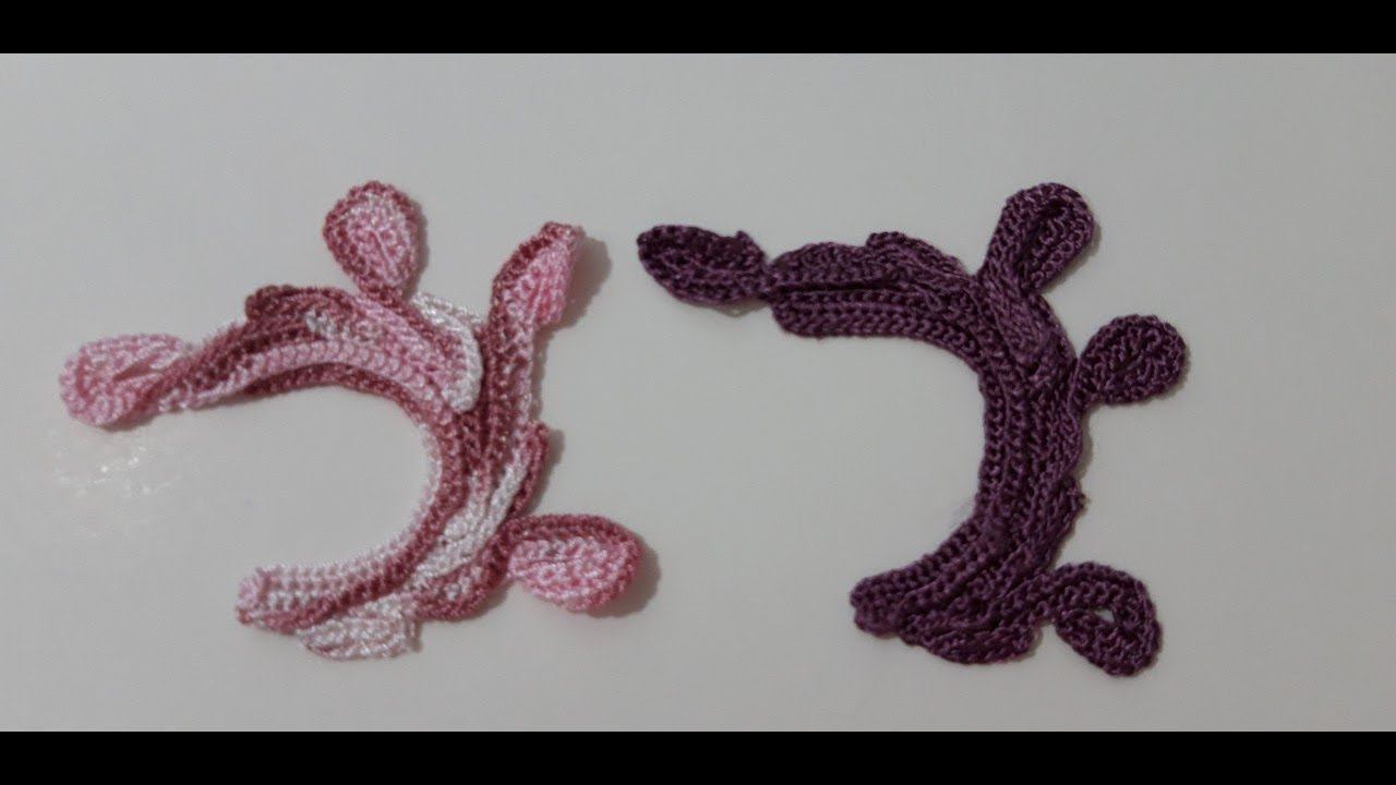 Листик крючком .3D.РЕЛЬЕФНЫЙ ЛИСТИК КРЮЧКОМ В ЗЕРКАЛЬНОМ ОТРАЖЕНИИ.ИРЛАНДСКОЕ КРУЖЕВО.Мотив крючком.