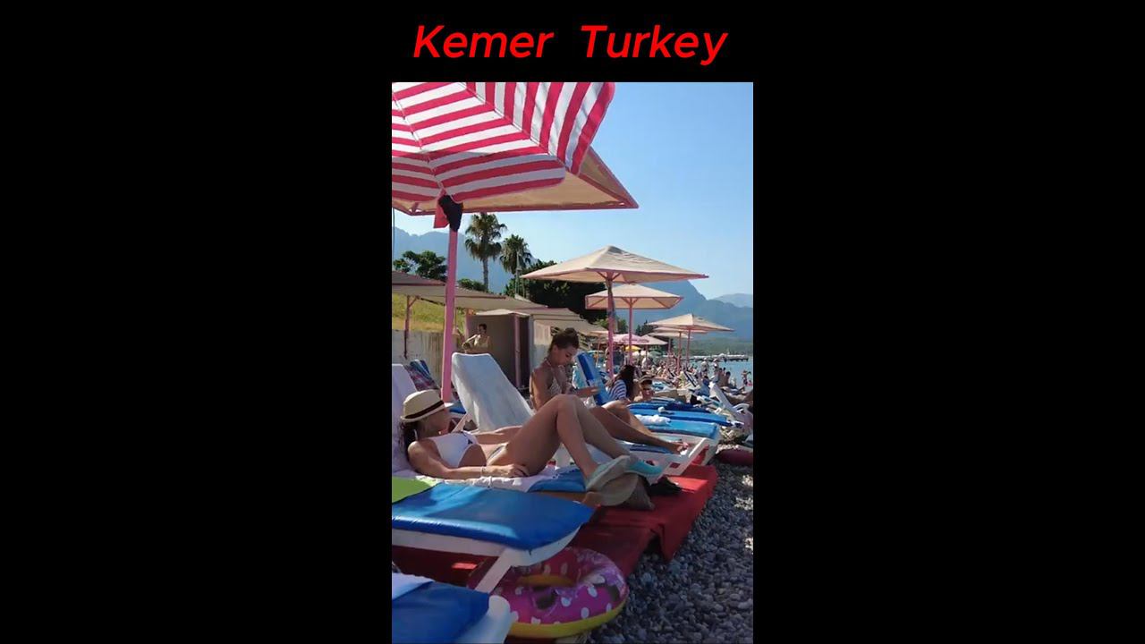 Beach walk Kemer Beach  Turkey 2023( 4K) #shorts #kemer #antalya #turkey️