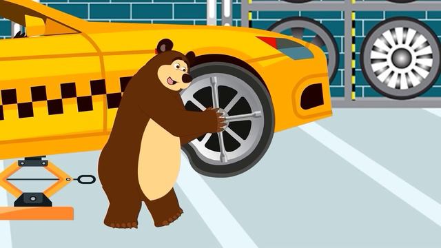 The Bear Garage Ремонт пожарной машины. Мультик для детей