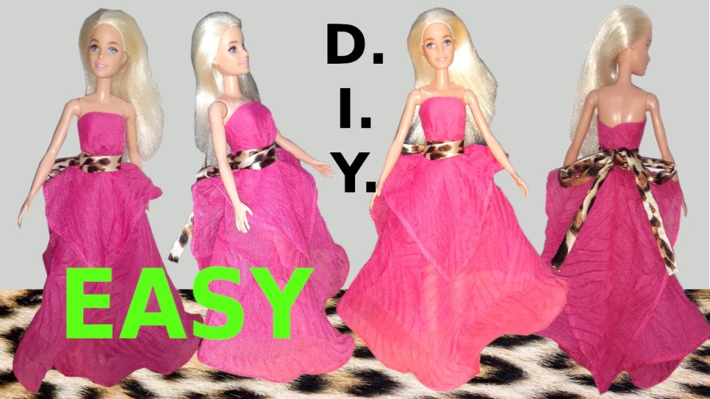 Розовое платье для Барби/ПРОСТО