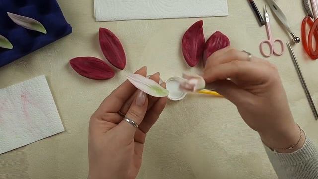 Лилия Дабл Плеже из холодного фарфора. МК Анны Крахиной