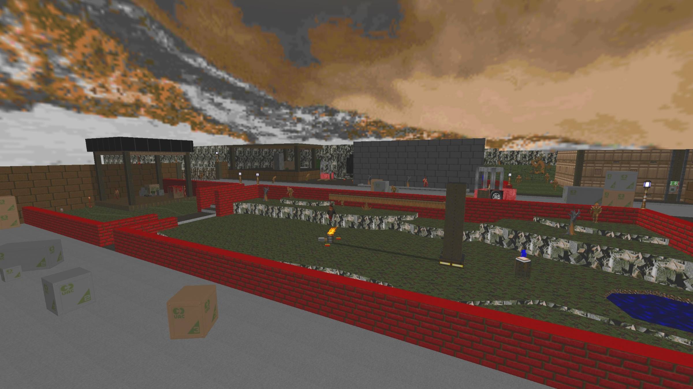 Map02: UAC Backlot - Road to Hades [Все секреты]