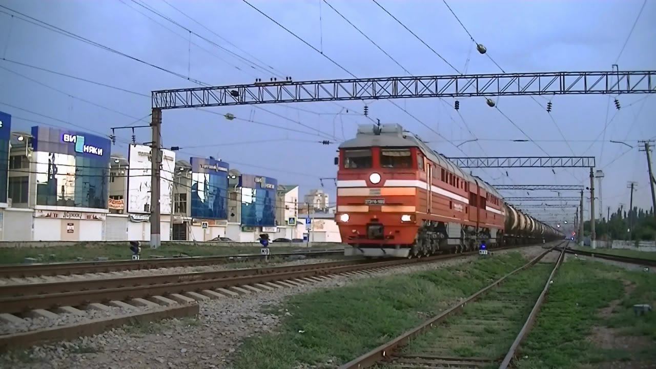 2ТЭ116-1693 "Трансойл" с наливным поездом