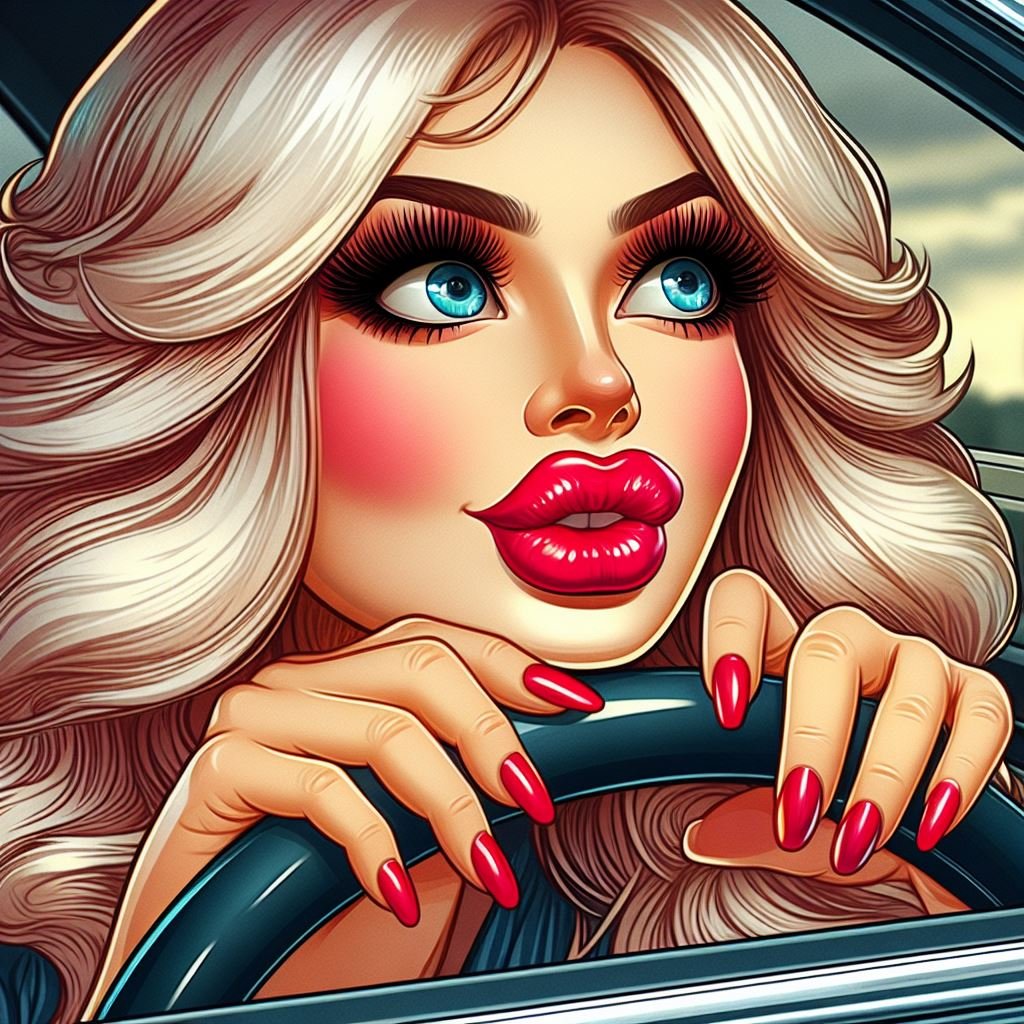 13-02 Блондинка в кабриолете и тест