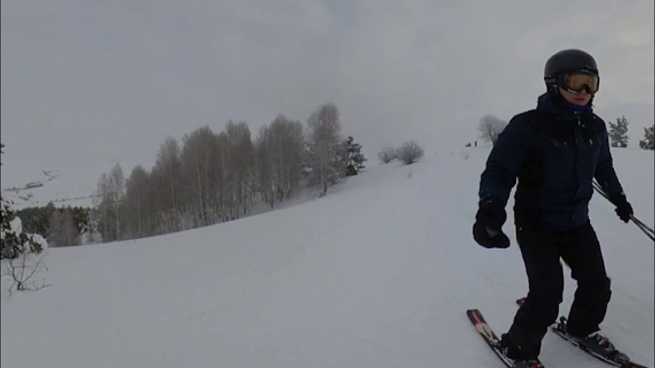 Катание на горных лыжах на горнолыжном комплексе "Давегор"