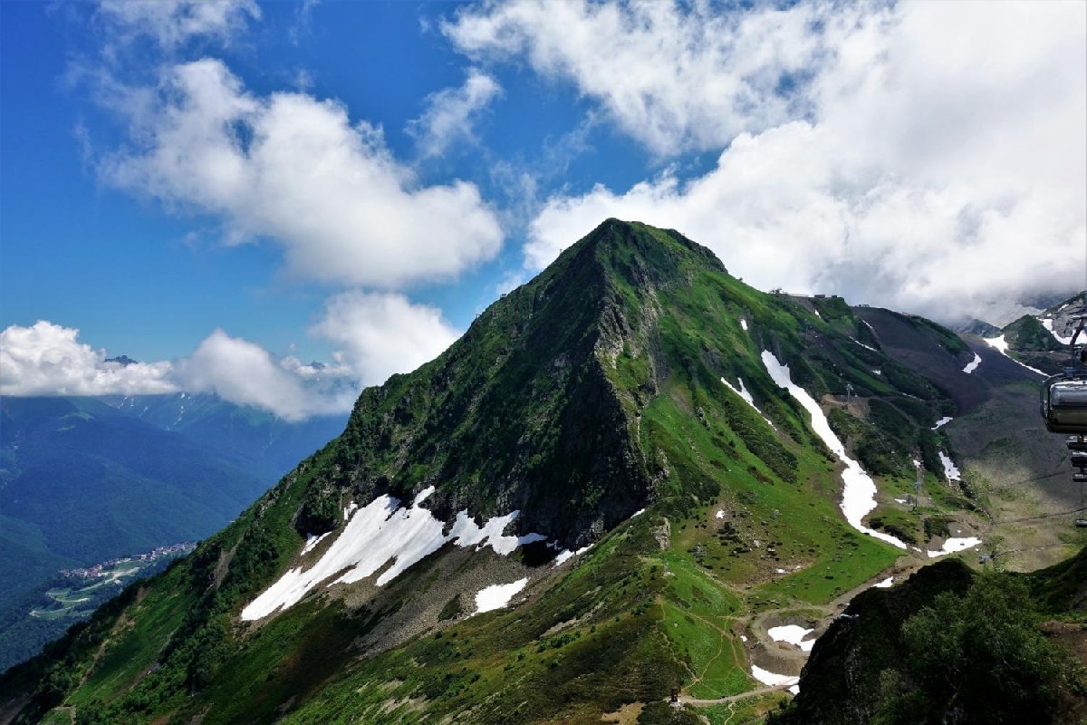 Курорт Красная поляна. Чёрная пирамида. Водопад Поликаря.