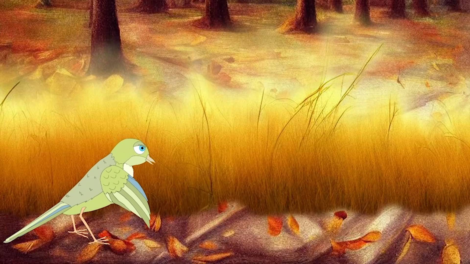 Новогодняя сказка про ёлочку и птичку.