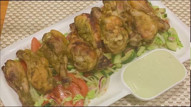 Курица в зеленом остром маринаде