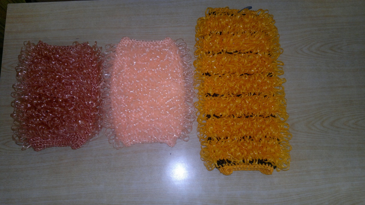 Вяжем крючком мочалку. Вытянутые петли. Видео-урок № 2.