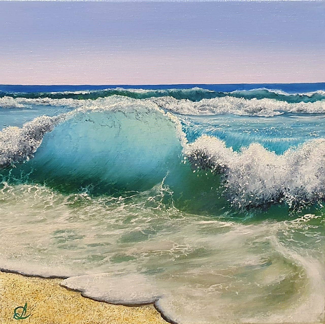 Как нарисовать тропическую волну