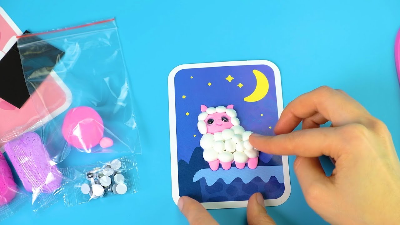 Слепи открытку: Легкий пластилин ТМ "Лепи легко" набор "Альпака", с магнитом