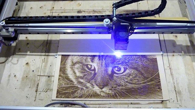 Выжигание на рамном лазерном выигателе